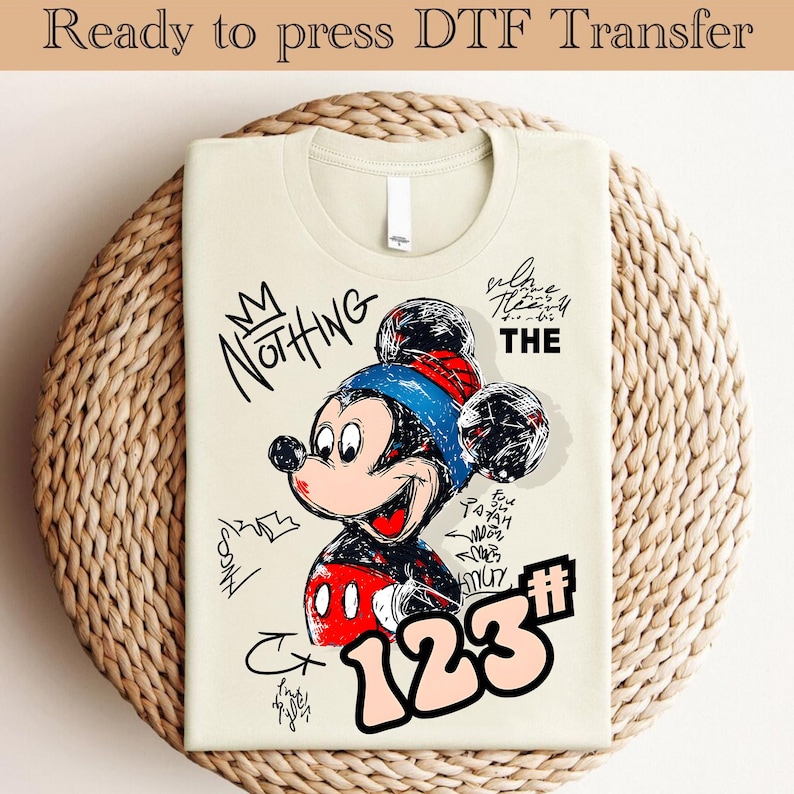 Mickey Mouse DTF, Mickey Mouse Heat Transfer, Disneyworld DTF Transfer ...