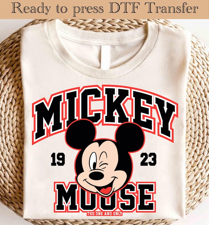 Mickey Mouse DTF, Mickey Mouse Heat Transfer, Disneyworld DTF Transfer ...
