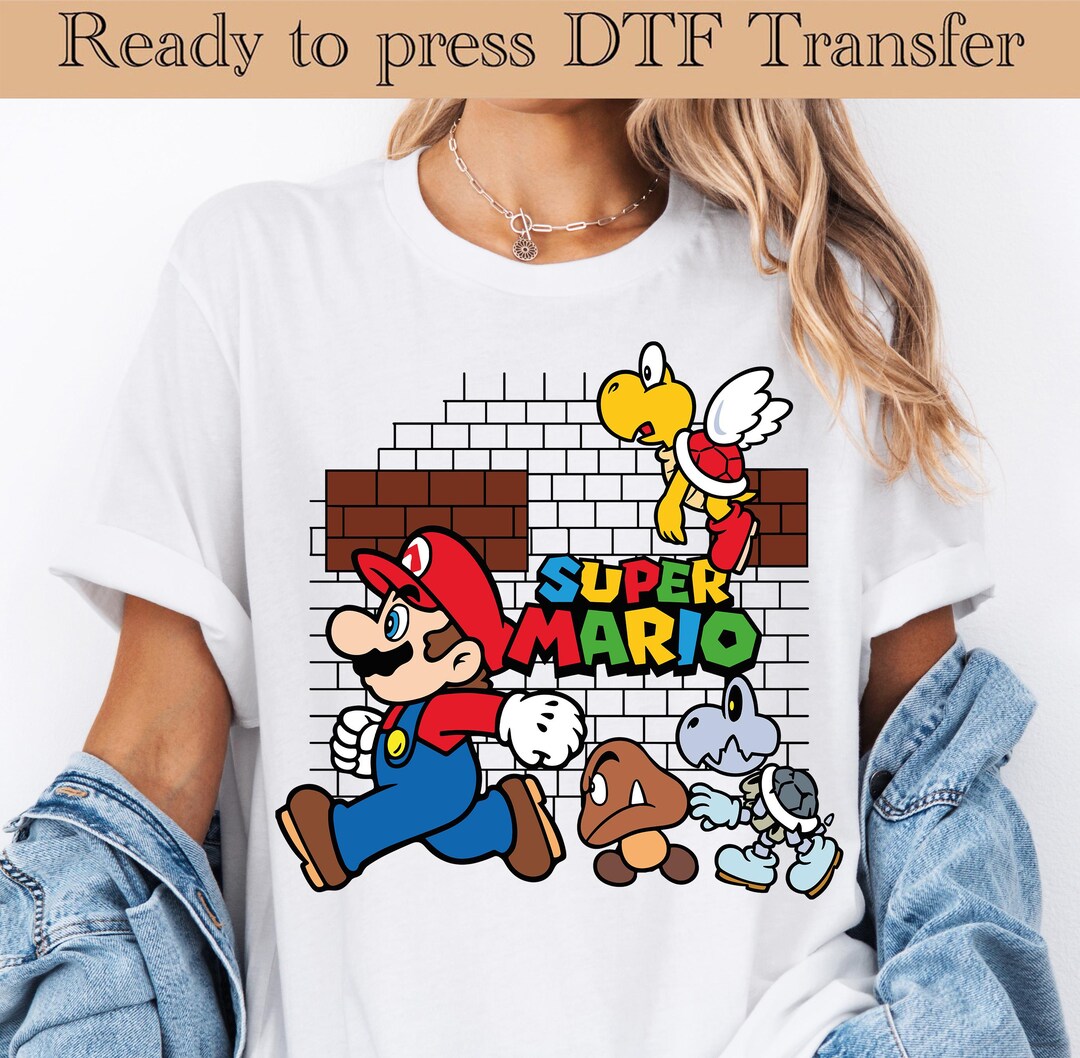 Super Mario Family DTF, Super Mario Character Ready to Press, Super ...