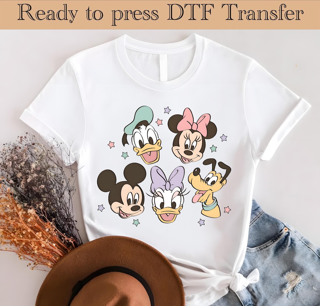 Disney Characters DTF Transfer, Mickey and Friends Ready to Press ...