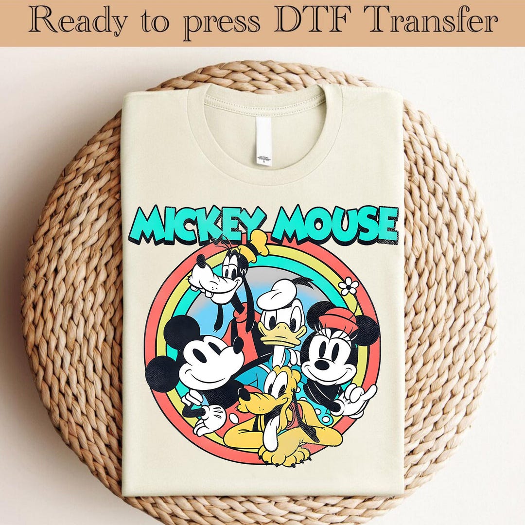 Disney Characters DTF Transfer, Mickey and Friends Ready to Press ...
