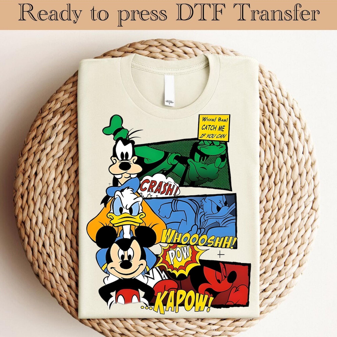 Disney Characters DTF Transfer, Mickey and Friends Ready to Press ...