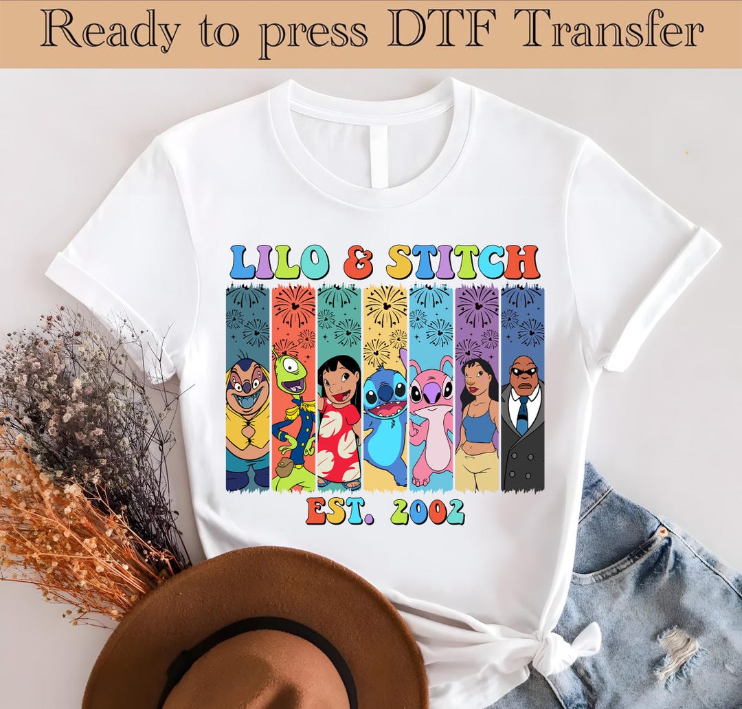 Lilo and Stitch Ready to Press, Disney Stitch Heat Transfer,ohana and ...