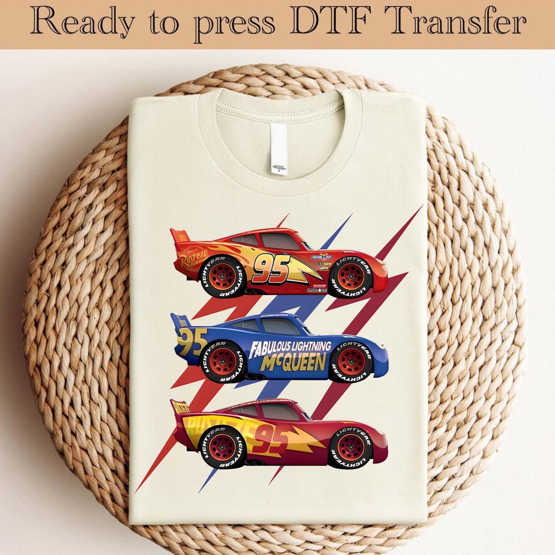 Cars Ready to Press - Cars Movie Transfers, Mcqueen DTF, Disney DTF ...