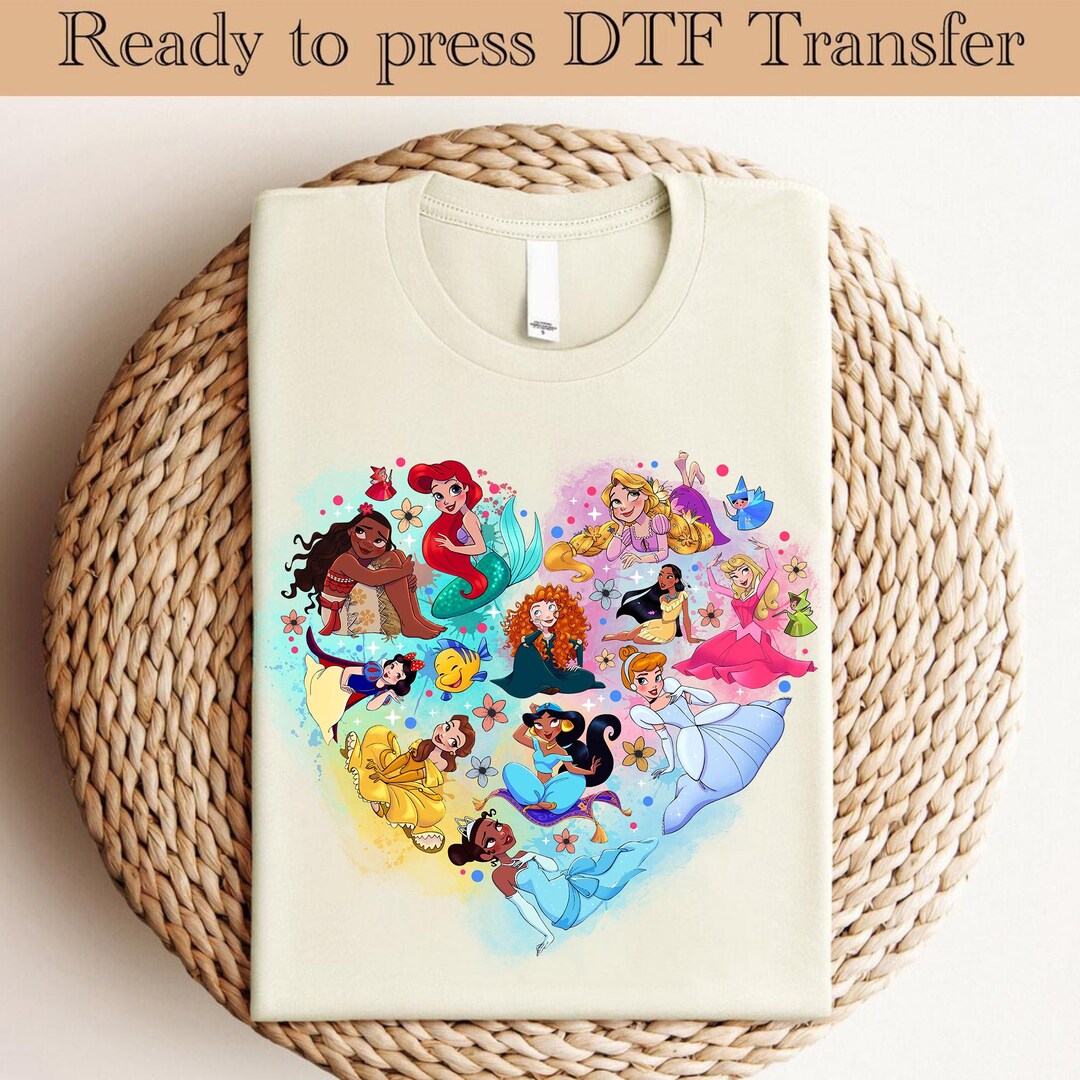 Princess Squad Ready to Press, Disney Heat Transfer, Princess DTF ...