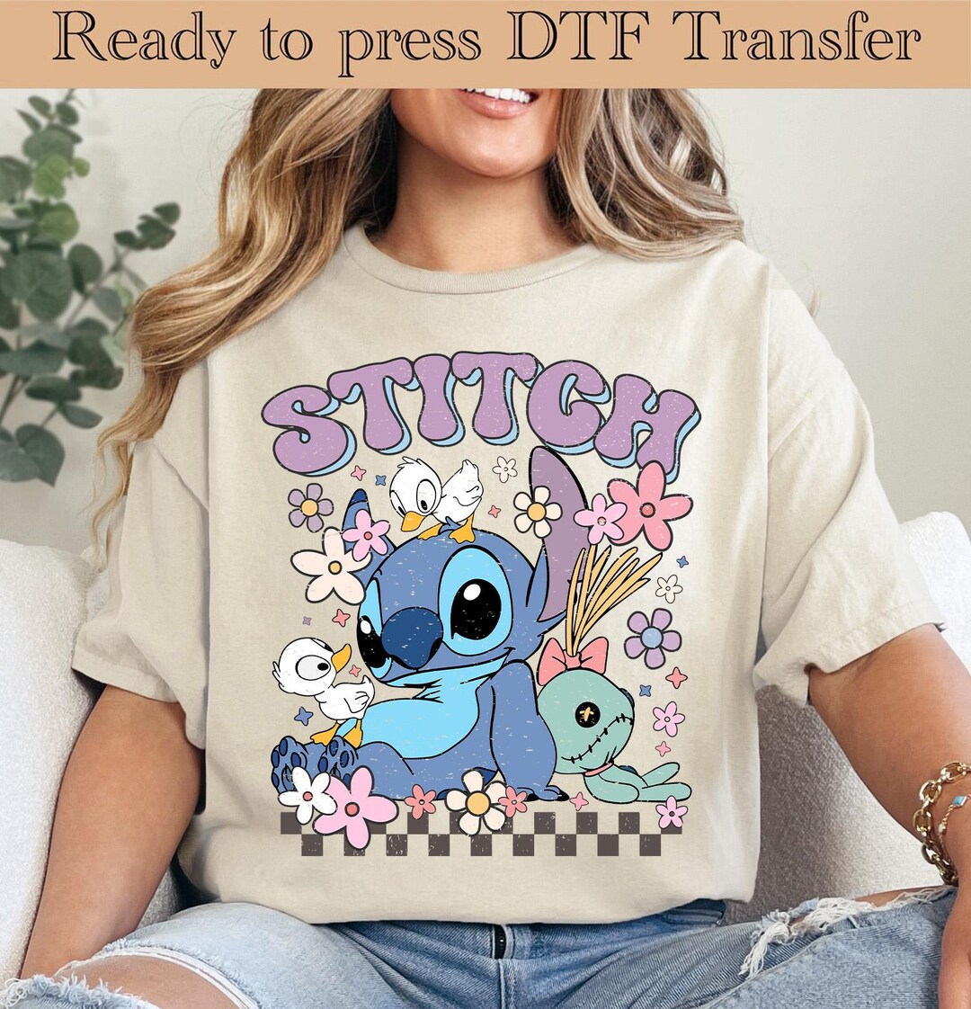 Stitch Ready to Press, Disney Stitch Heat Transfer,lilo and Stitch DTF ...