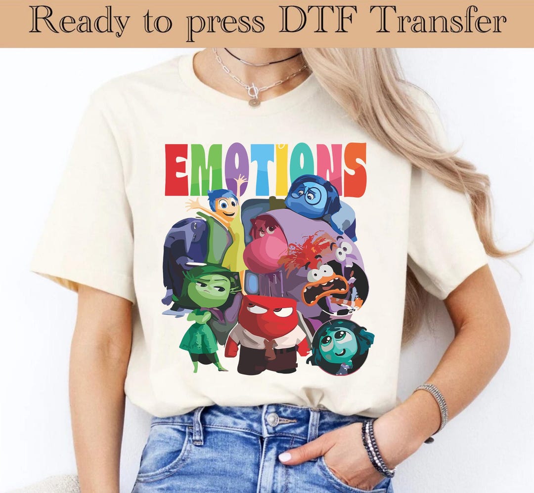 Inside Out Emotions DTF, Inside Out 2 Ready to Press, Inside Out ...