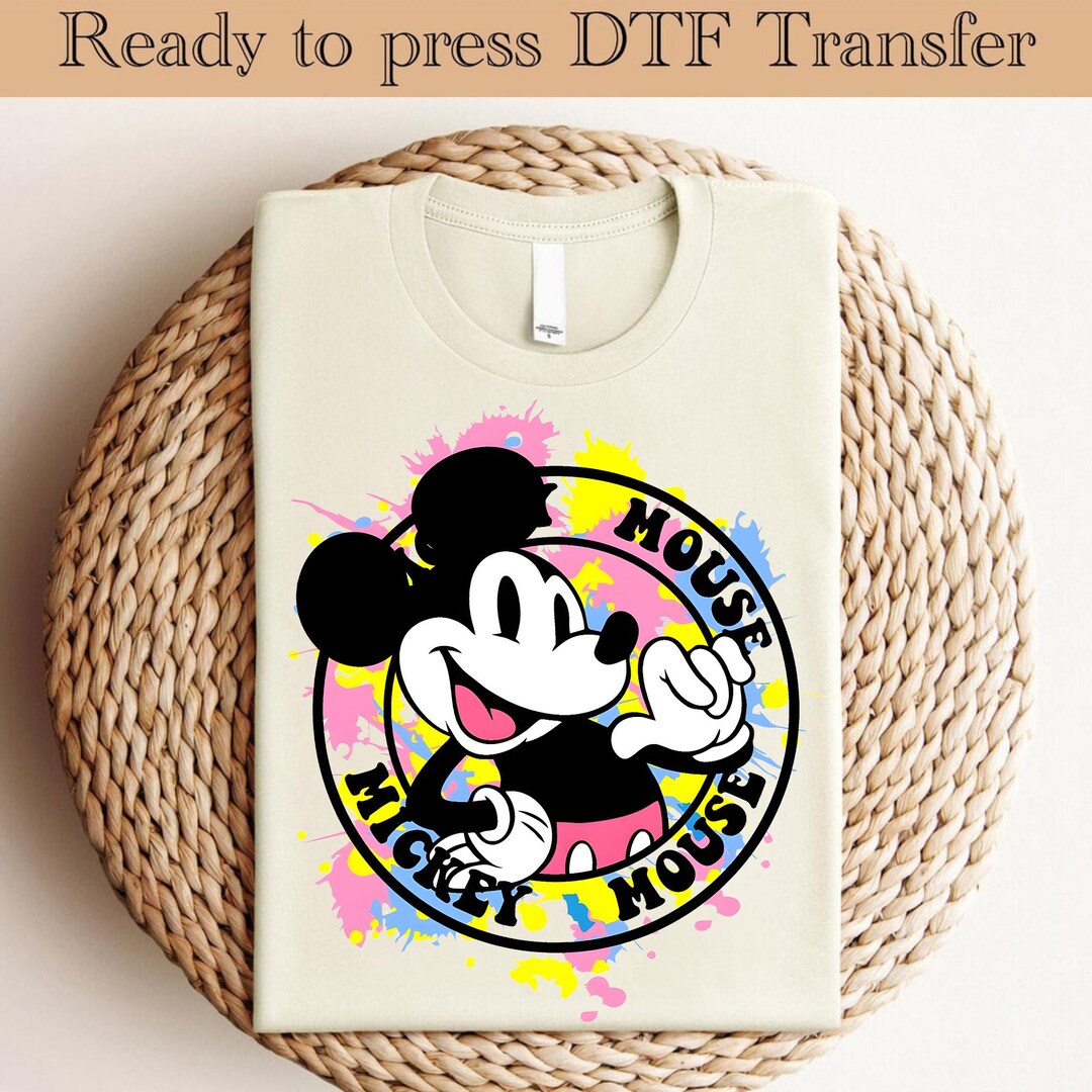 Mickey Mouse DTF, Mickey Mouse Heat Transfer, Disneyworld DTF Transfer ...
