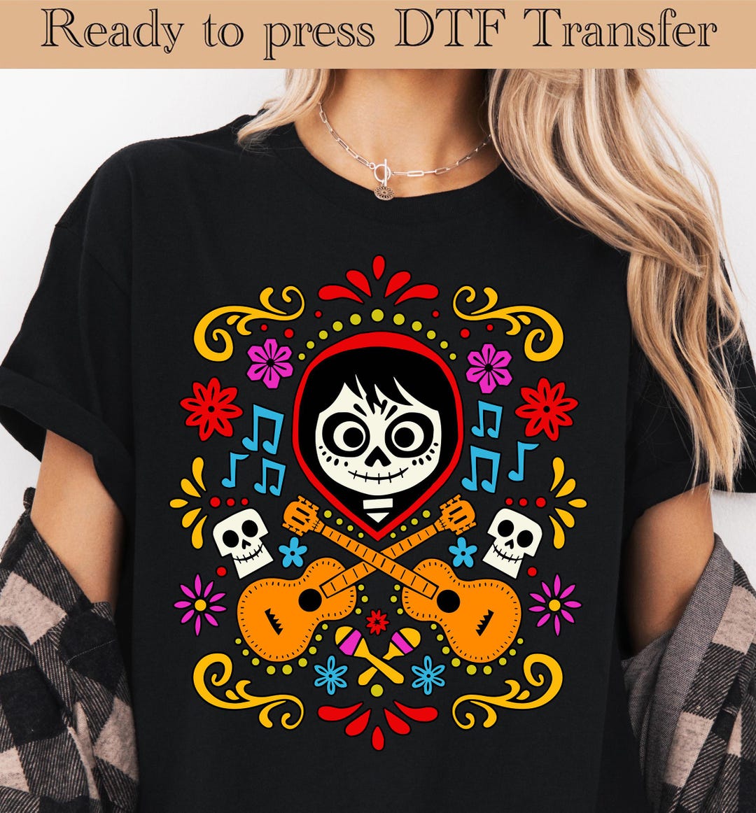 Disney Pixar Coco Skeleton Ready to Press,un Poco Loco DTF ,coco Miguel ...