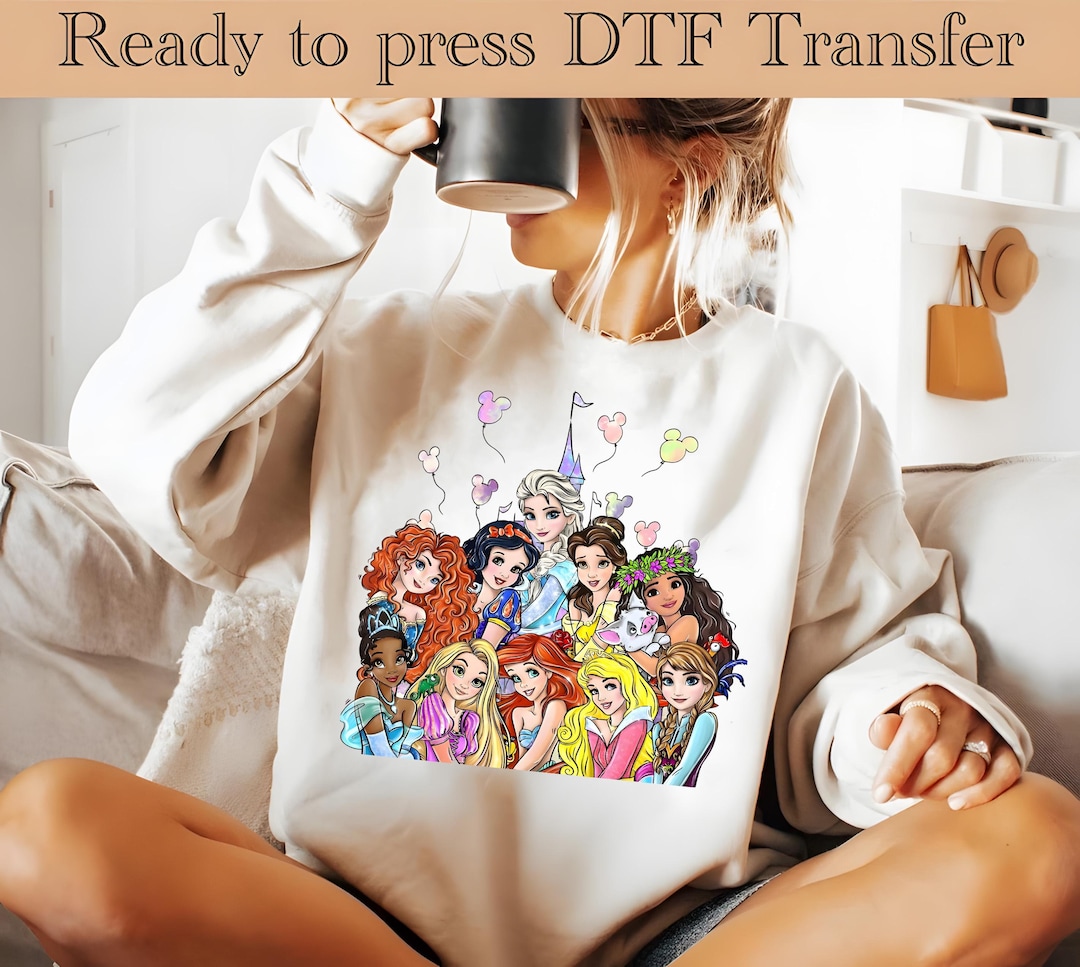 Princess Squad Ready to Press, Disney Heat Transfer, Princess DTF ...