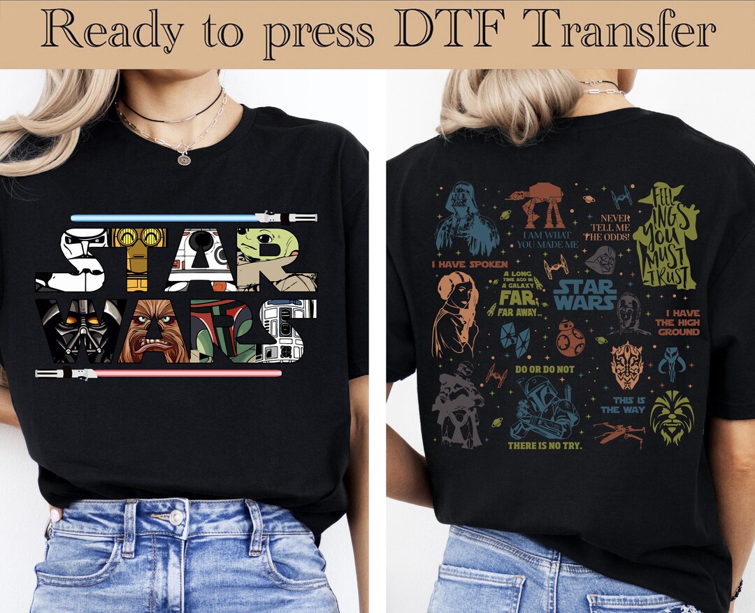 Disney Star Wars Ready to Press, Star Wars Group Dtf Transfer, Star ...