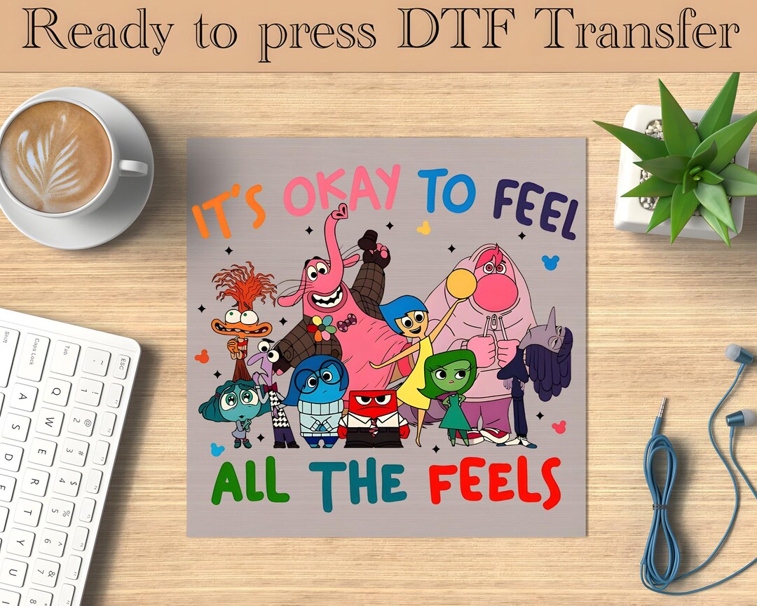 Inside Out DTF, Inside Out 2 Ready to Press, Inside Out Characters ...