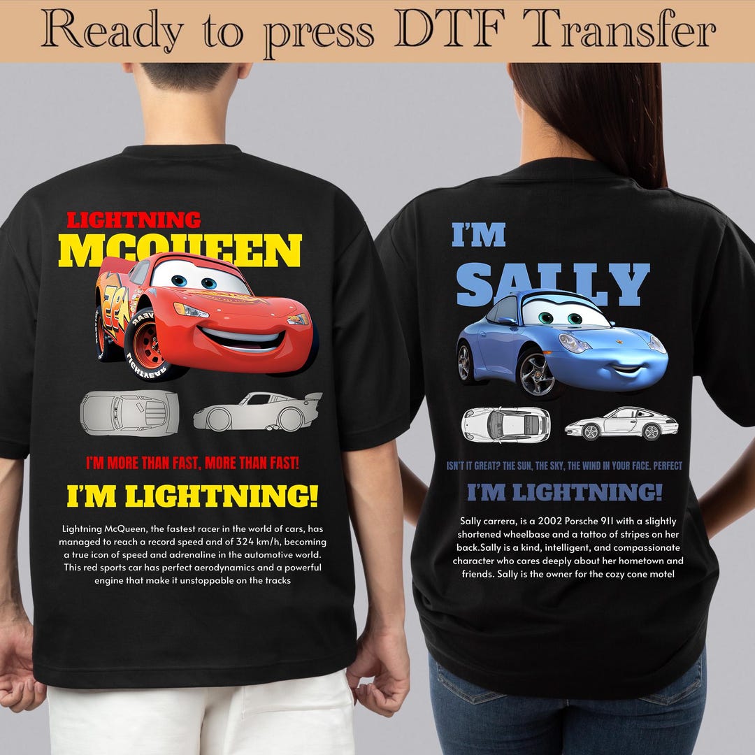 Cars Ready to Press Cars Movie Transfers, Mcqueen DTF, Disney DTF ...