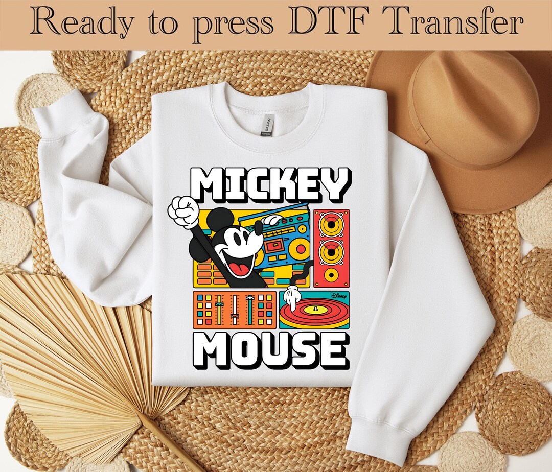 Mickey Mouse DTF, Mickey Mouse Heat Transfer, Disneyworld DTF Transfer ...