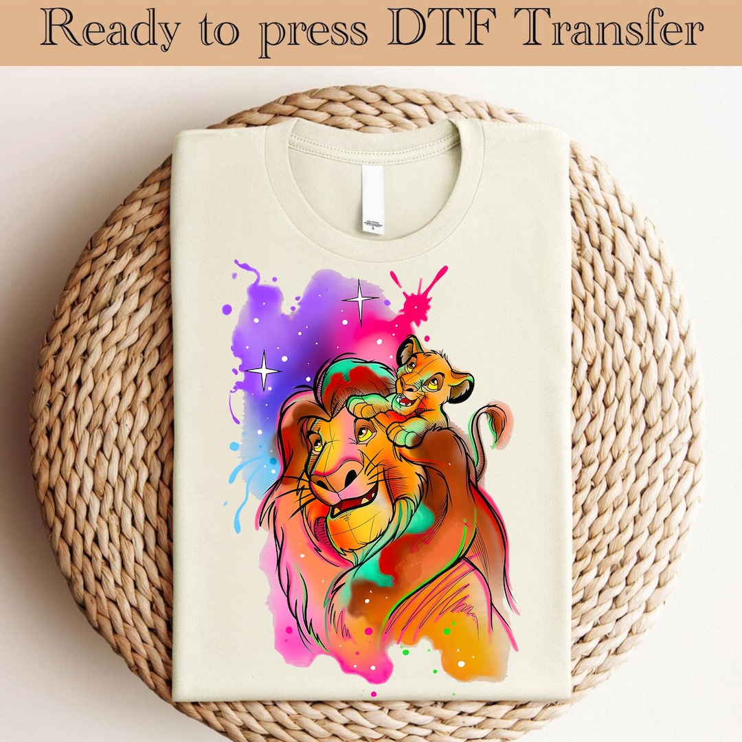 Simba and Lion King DTF, Disney Simba DTF, WDW Disneyland Ready to ...