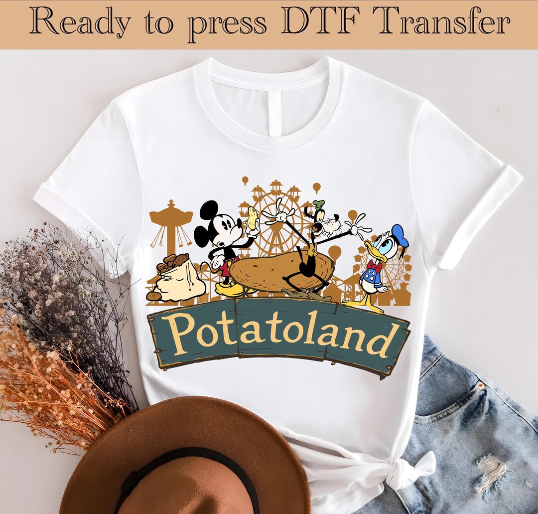 Disney Potatoland DTF Transfer, Mickey and Friends Potatoland Ready to ...