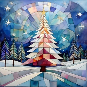 Holiday Hues - Festival of Trees Card Greeting Card Collection, Quilted ...