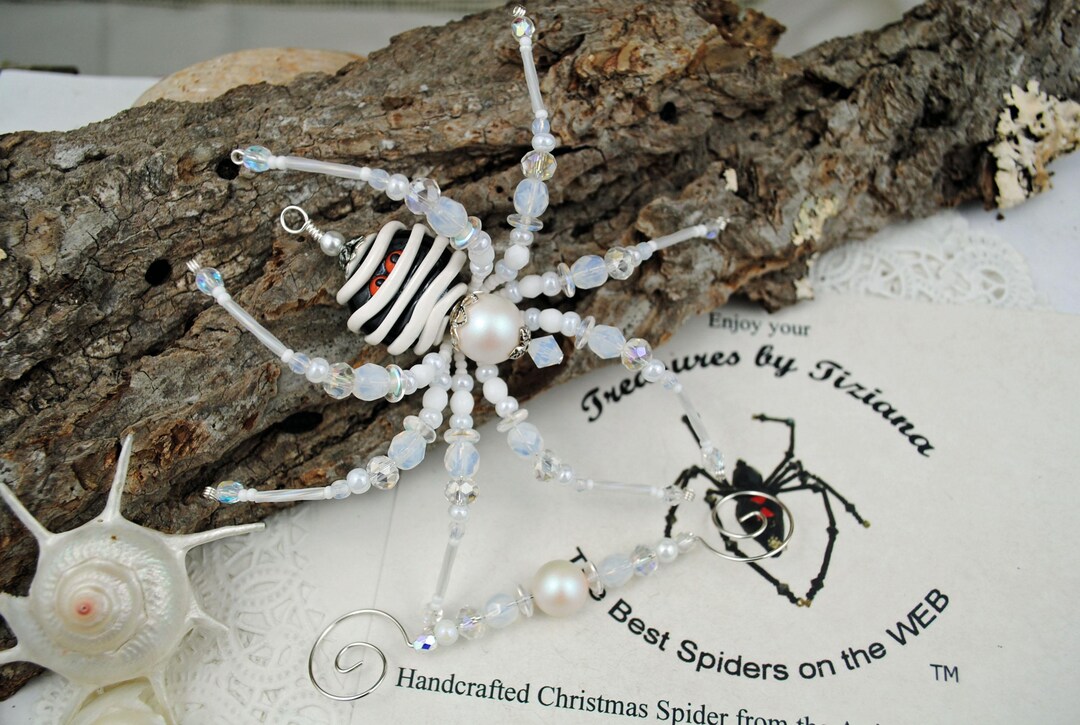 Handmade Egyptian Mummy Spider Tarantula Beaded Christmas Spider ...