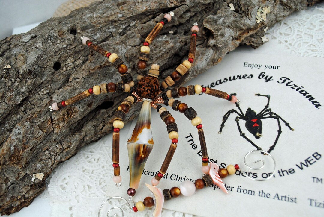 Natural Wood & Seashells Bamboo Rudraksha Prayer Seed Beaded Christmas ...