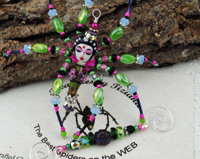 Unique Japanese Geisha Oriental Pretty Girl Lamp Work Beaded Christmas ...