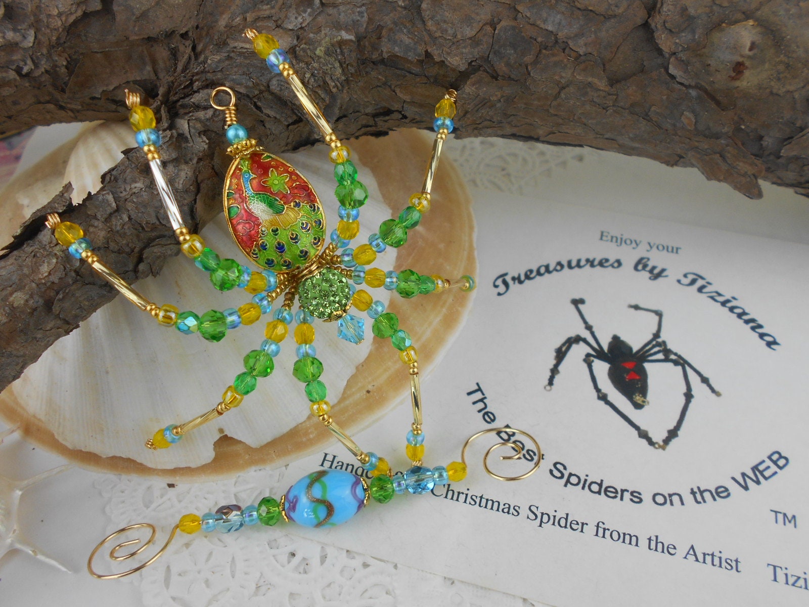 Beaded Spring Suncatcher Cloisonné Peacock Bird Mother's - Etsy