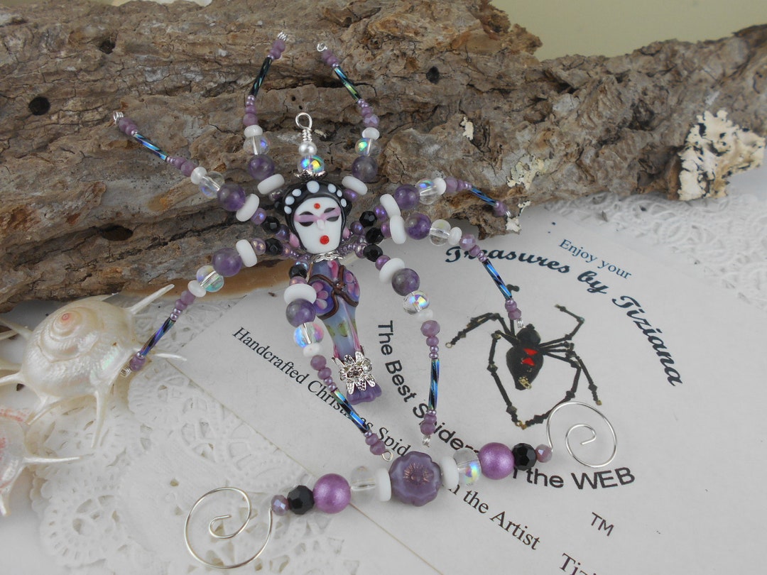 Unique Japanese Geisha Oriental Pretty Girl Lamp Work Beaded Christmas ...
