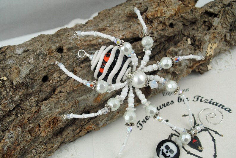 Handmade Egyptian Mummy Spider Tarantula Beaded Christmas Spider ...