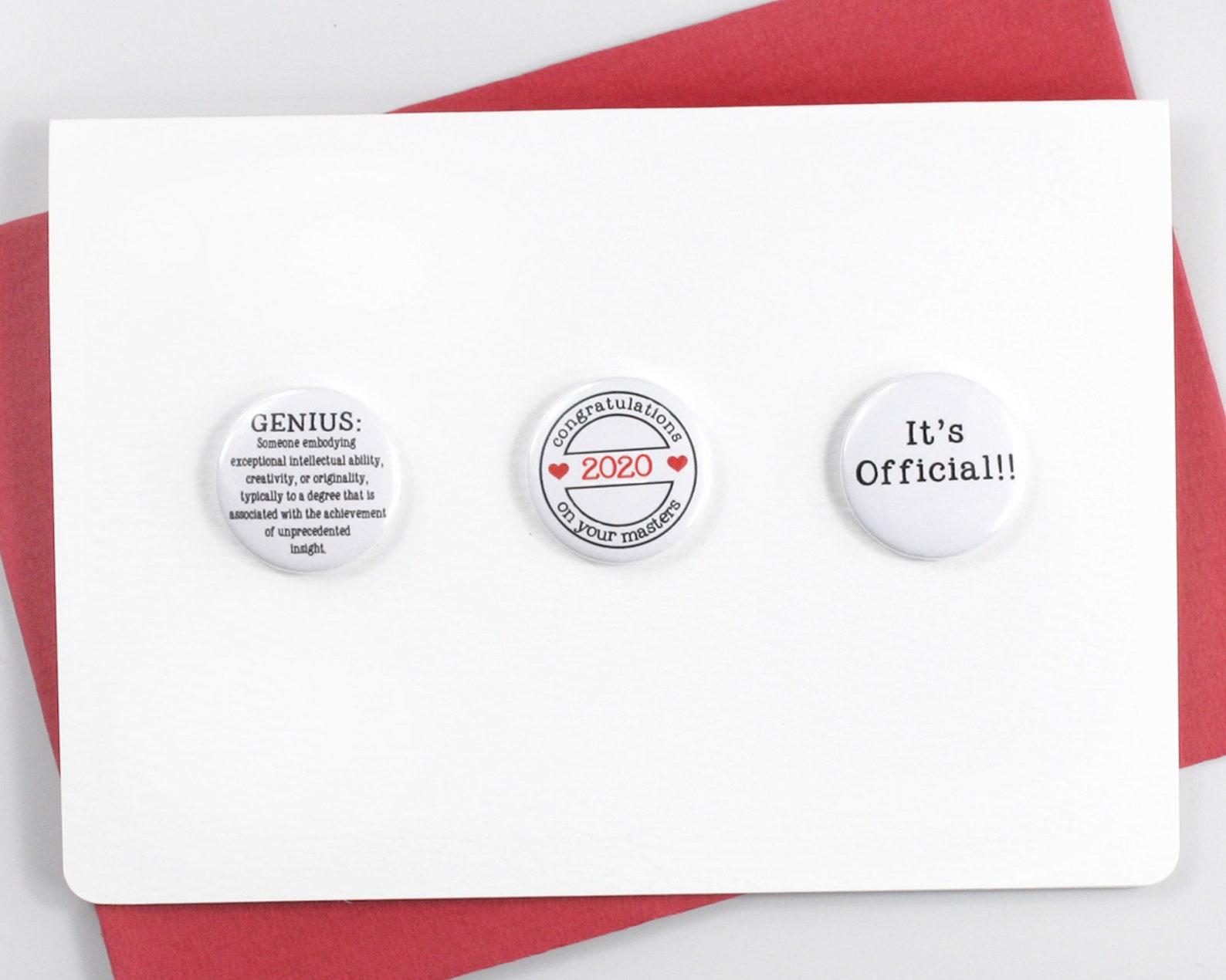 Congratulations on Your Masters Badge or Magnet Card - Etsy