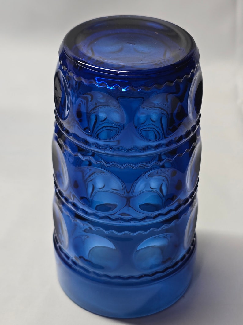 Vintage Tiara Glass CROWN IMPERIAL BLUE 5.5 Iced Tea Beverage Glass Set ...