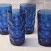 Vintage Tiara Glass CROWN IMPERIAL BLUE 5.5 Iced Tea Beverage Glass Set ...