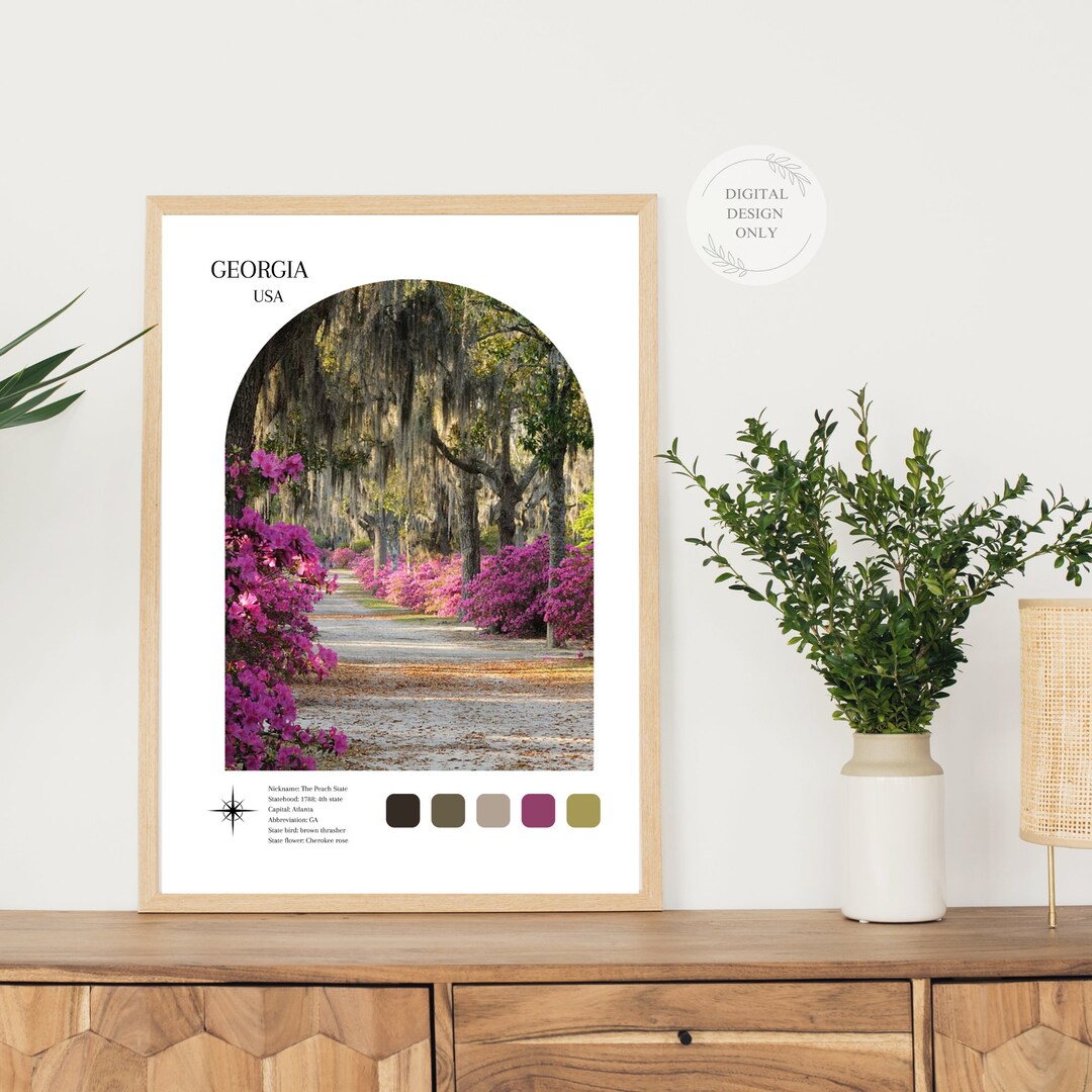 Georgia Printable, Georgia Wall Art, Home Decor Printable, Georgia ...