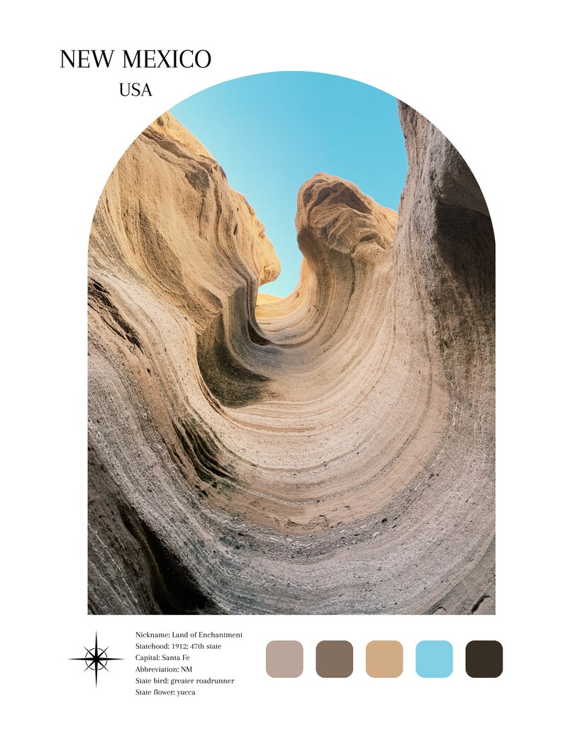 New Mexico Printable, New Mexico Wall Art, Home Decor Printable, New ...