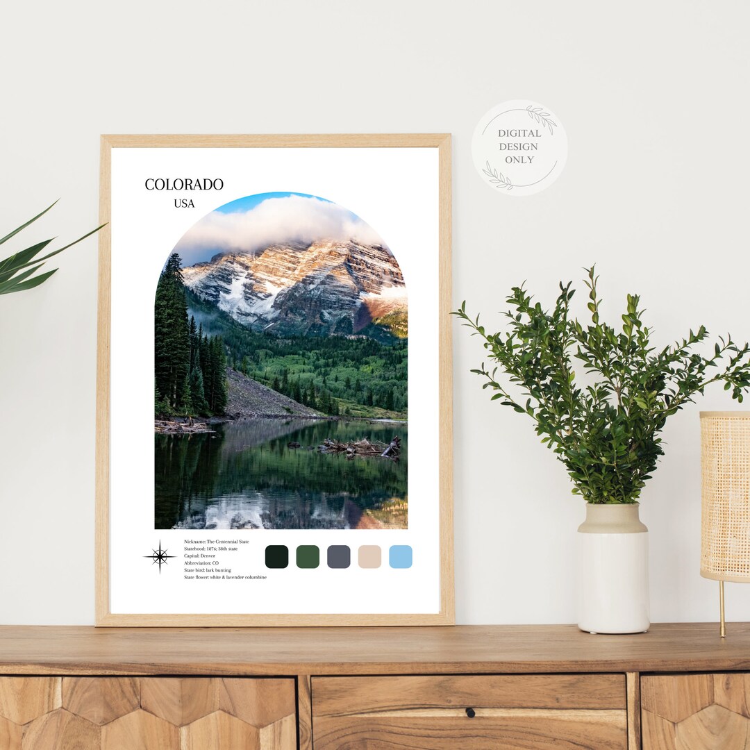 Colorado Printable, Colorado Wall Art, Home Decor Printable, Colorado ...