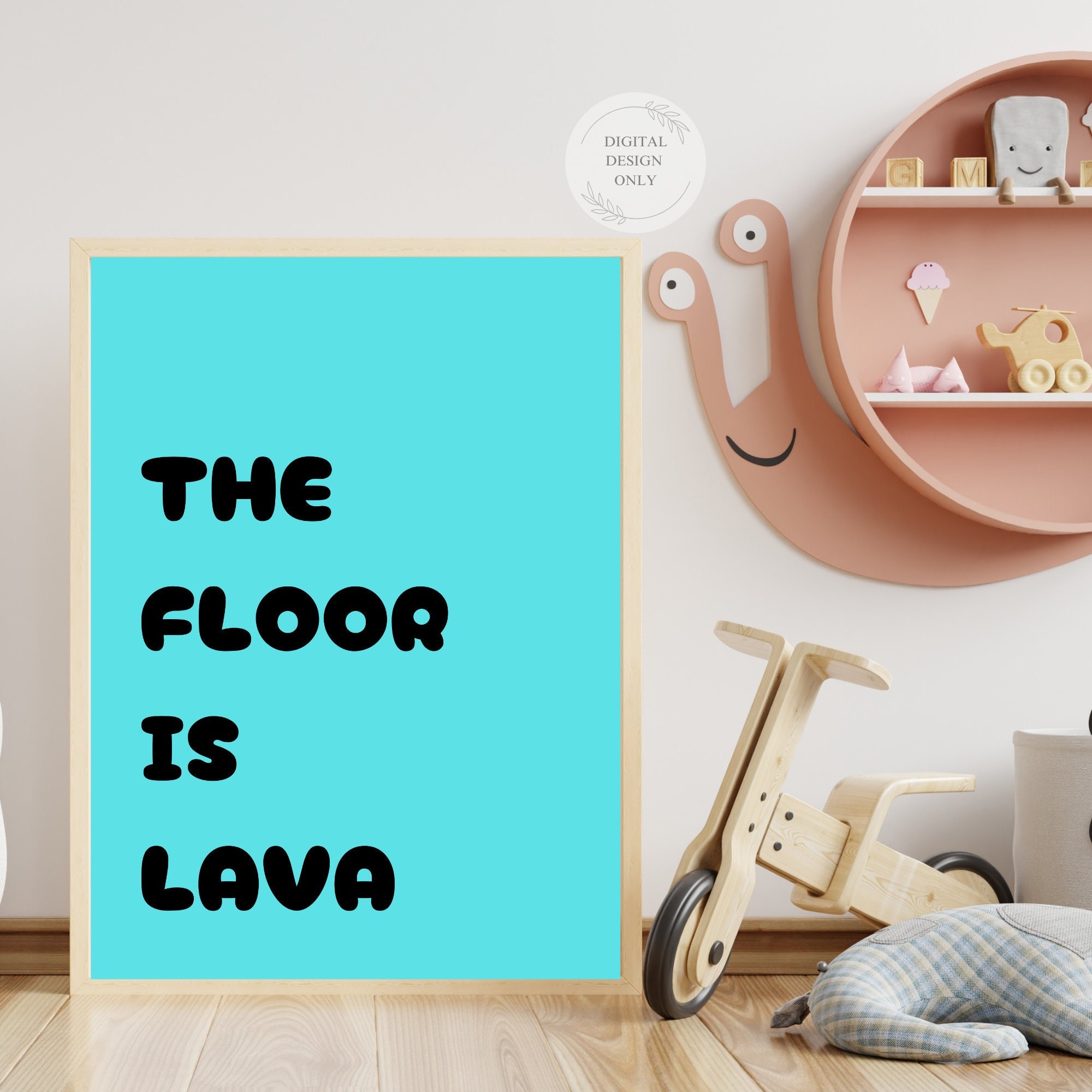 The Floor is Lava Printable, the Floor is Lava Wall Art, Playroom ...