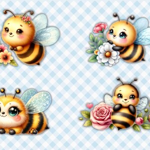 Cute Bee's Digital Clipart Transparent Background Clipart, Insect ...