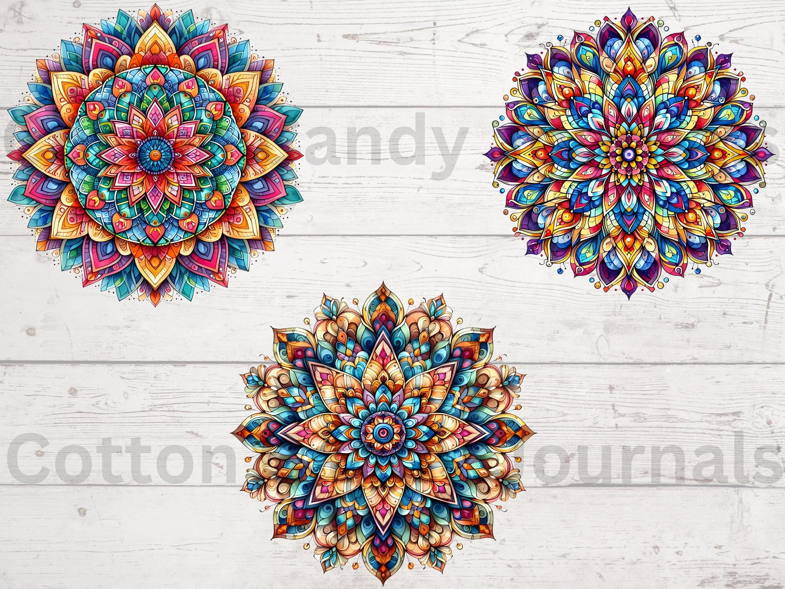 Bright Mandala Clipart: Boho Art Designs (digital Download) - Etsy