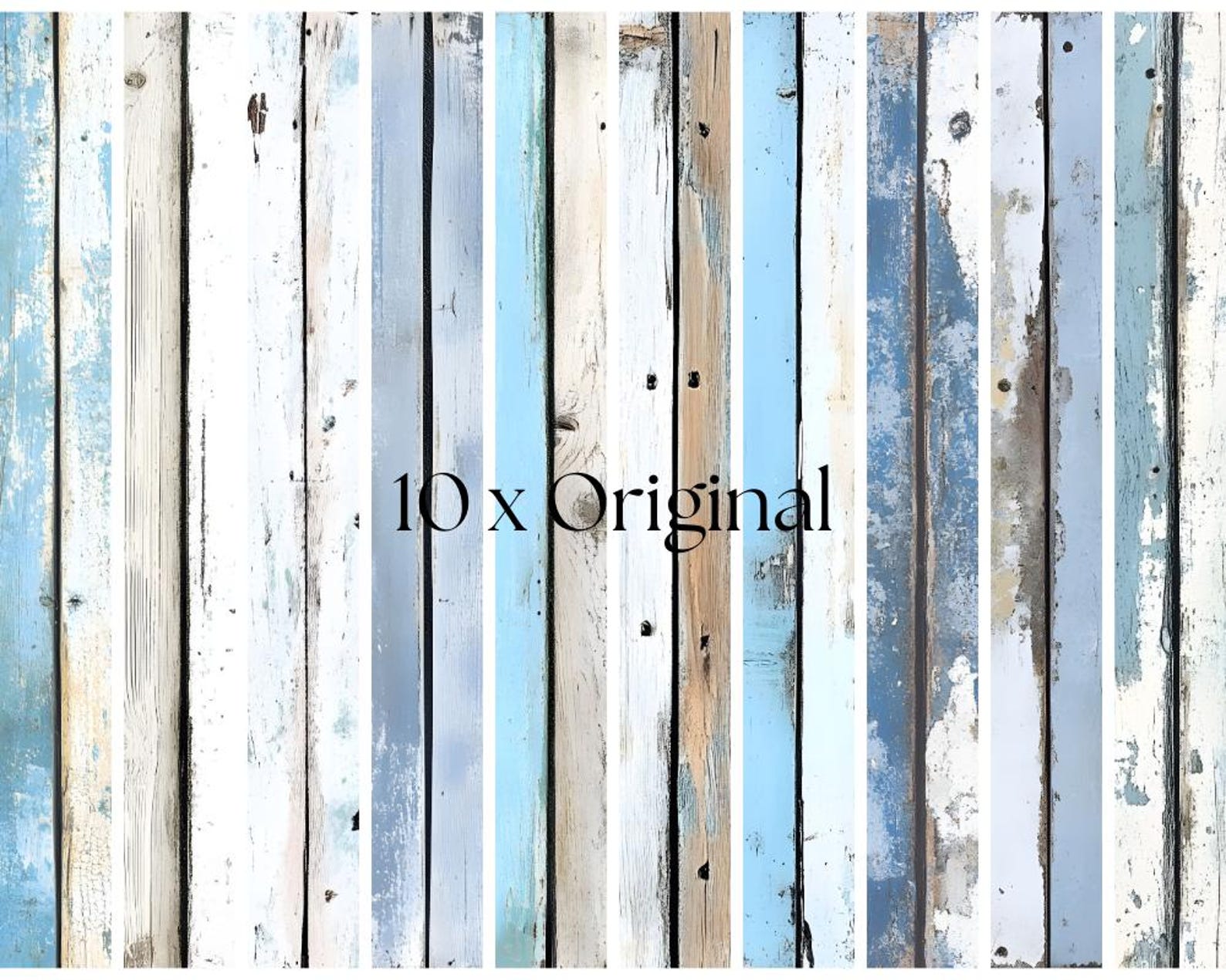 Blue Weathered Wood Digital Paper: Vintage Floral Backgrounds (digital ...