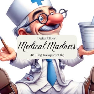 Medical Staff Clipart: Quirky Doctors & Nurses (PNG Transparent ...