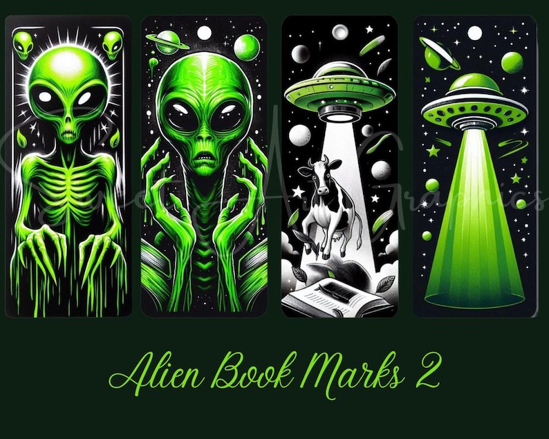 Alien Book Mark 2 Digital Download, Ufo, Alienation, Little Green Men ...