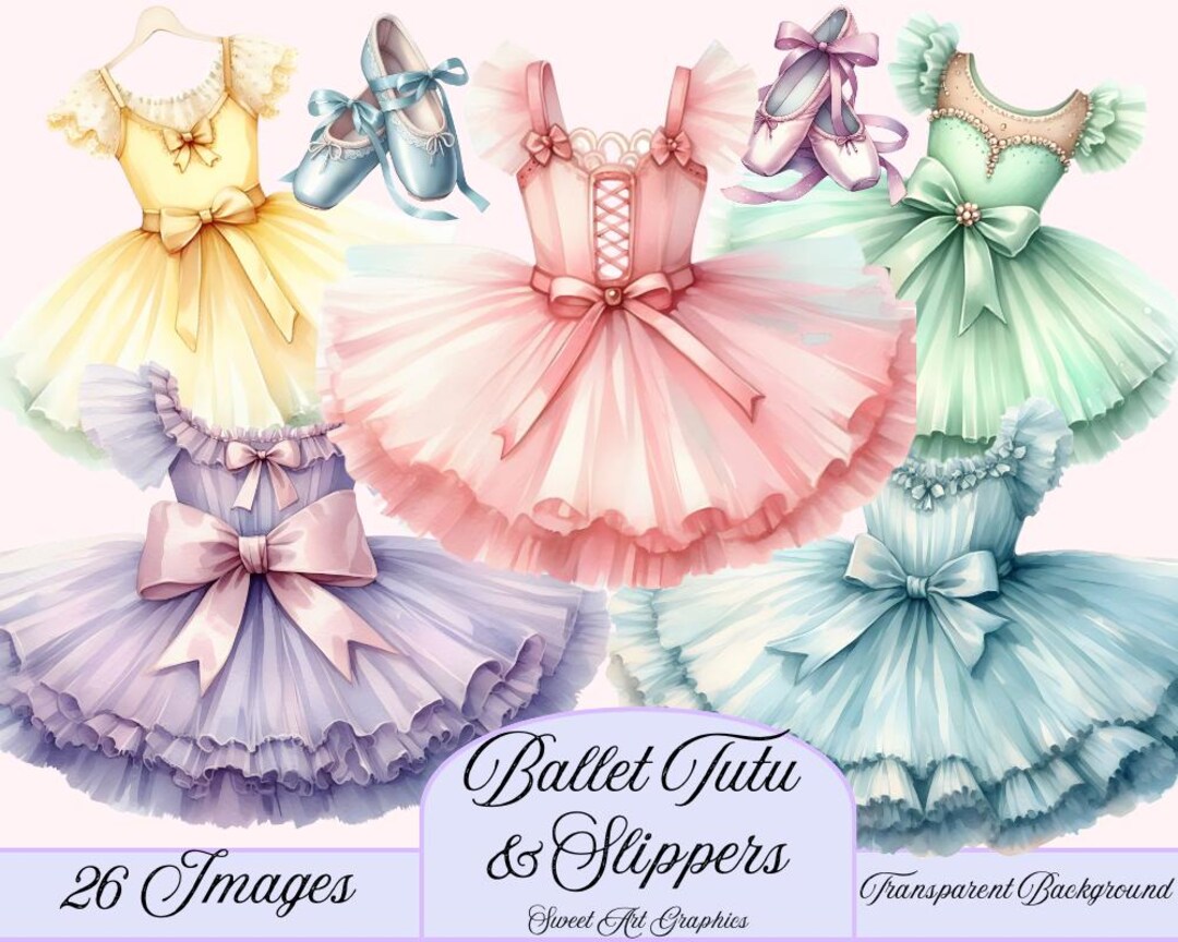 Ballet Tutu's & Slippers Clipart, Cute Ballet Graphics, Ballet Party ...