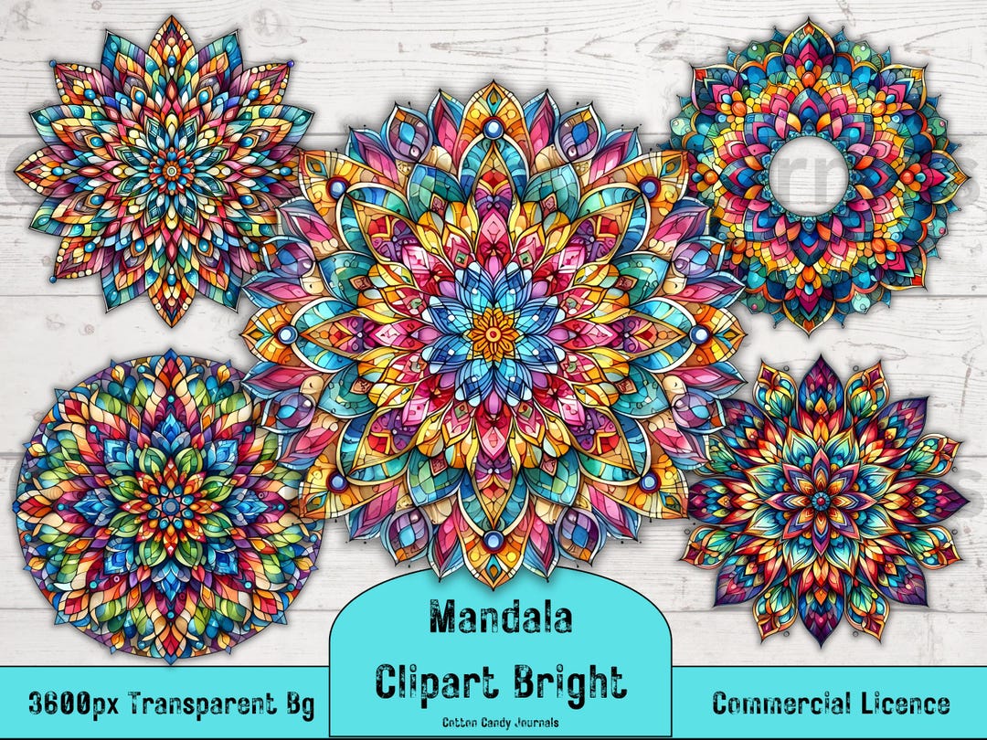 Mandala Bright Clipart, Decorative Mandala Clipart, Bright Pattern ...