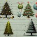 Scruffy Quirky Christmas Trees Clipart Whimsical Trees Christmas Cards ...