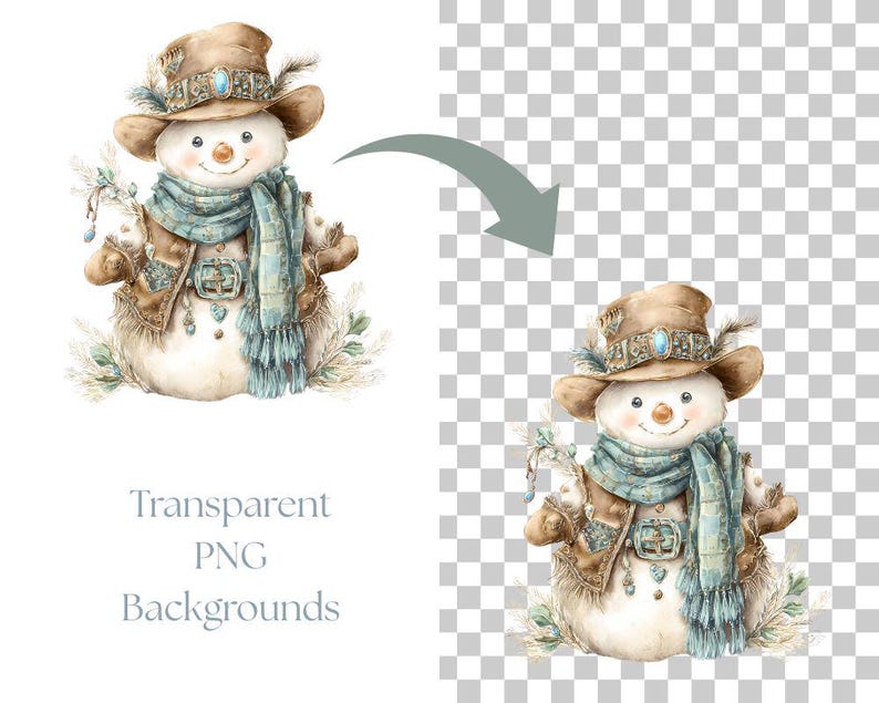 Western Christmas Clipart |PNG and JPG | Cowboy Art | Rustic Holiday ...