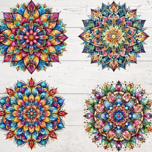 Bright Mandala Clipart: Boho Art Designs (digital Download) - Etsy