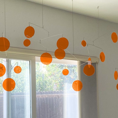 Gorgeous Orange DIY Atomic Mobiles Beautiful Retro MCM | Etsy