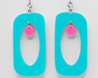 Beatnik Boho Earrings Retro Mid Century Statement Dangle | Etsy