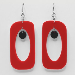 Beatnik Boho Earrings - Retro Mid Century Statement Dangle Earrings ...