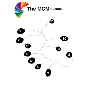 CUSTOM MCM Modern Art Mobile - YOU Choose Your Colors & Size - Mid ...