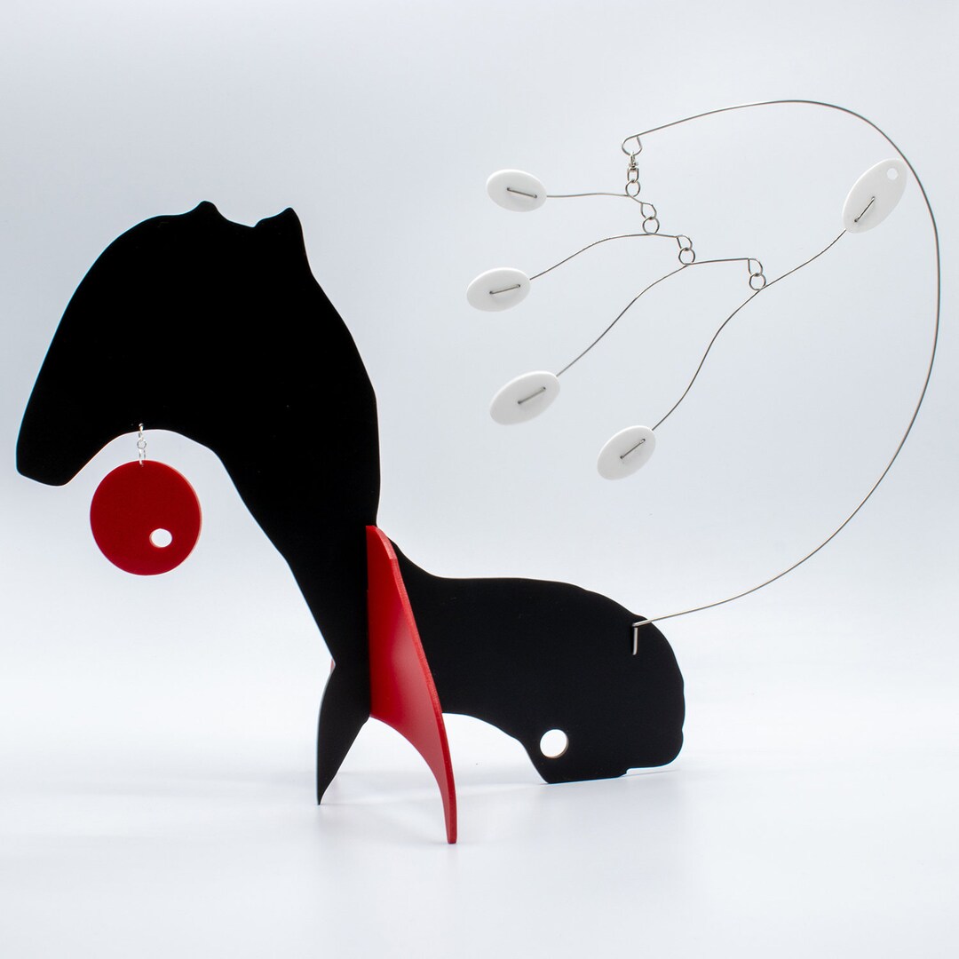 Kineticats Fox Stabile Art Sculpture: Abstract Animal Kinetic Mobile - Etsy