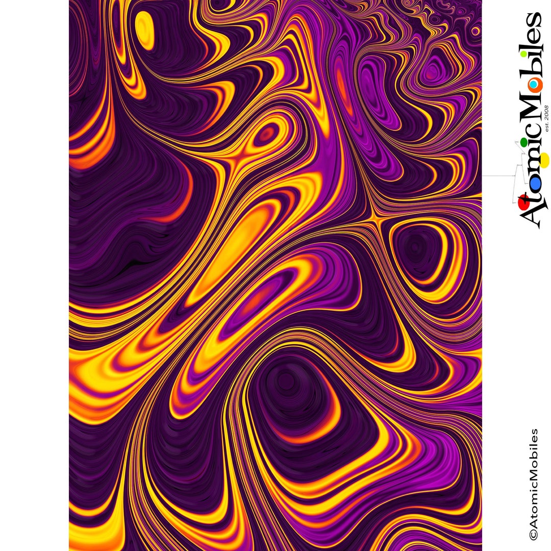 FREAKY Atomic Art Digital Download | Home Decor | Abstract Colorful ...